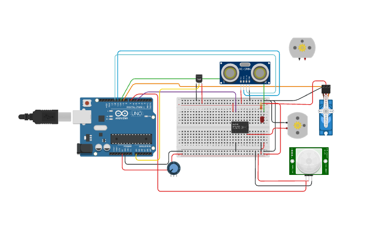 Circuit design PROYECTO PARCIAL - Tinkercad