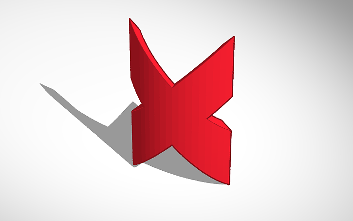 3D design Curved X - Tinkercad
