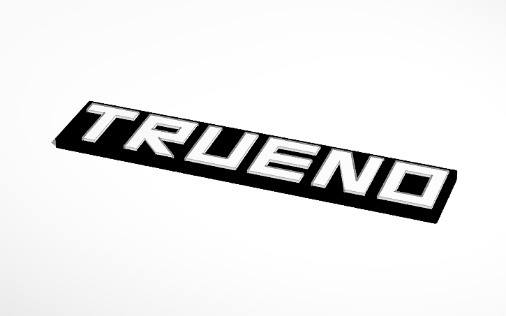 3D design TRUENO badge - Tinkercad
