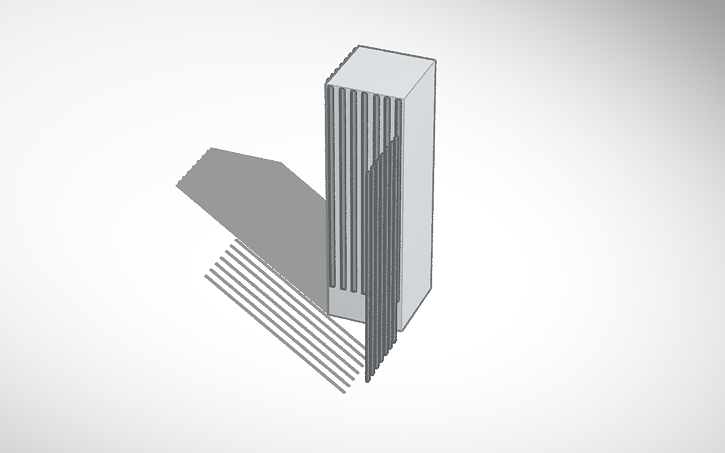 3D design Twin Tower - Tinkercad