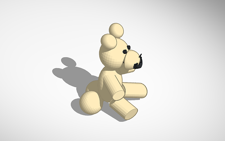 3D design TEDDY BEAR - Tinkercad