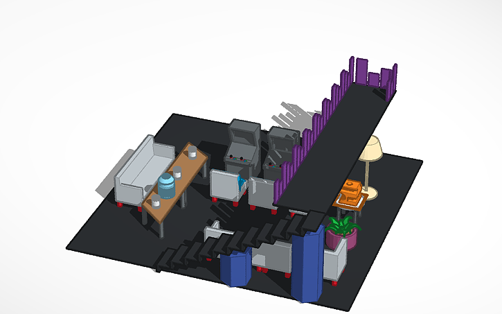 3D design salle d'arcade - Tinkercad