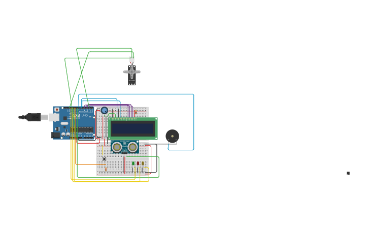Circuit design Open door - Tinkercad