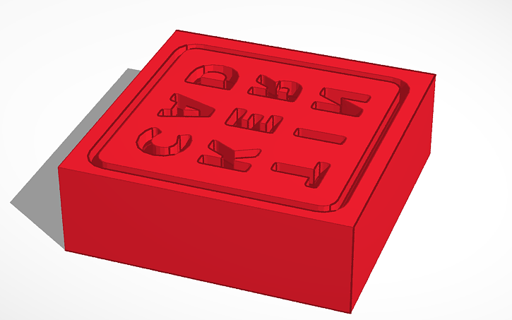 3D design stamp | Tinkercad