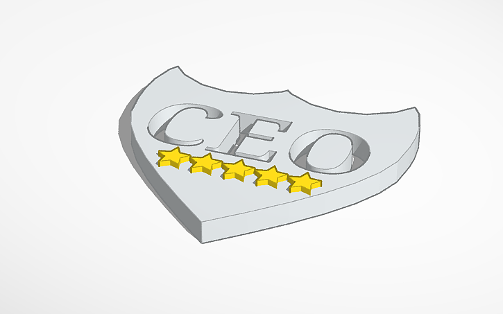 3D design CEO Badge - Tinkercad