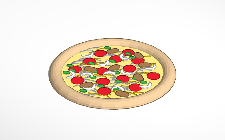 3D design Pizza - Tinkercad