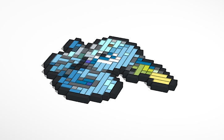 3D design Sobble - Pixel art (Suggestion by Slugger Sonic) - Tinkercad
