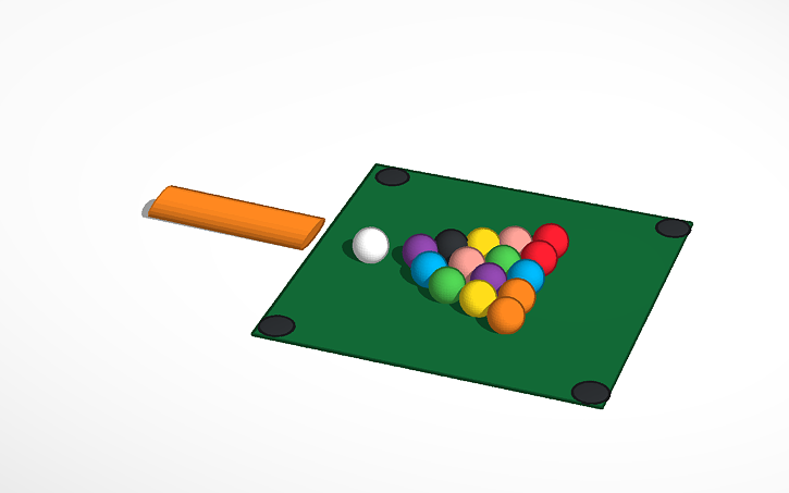 3D design pool table. my first one plz dont critisize | Tinkercad