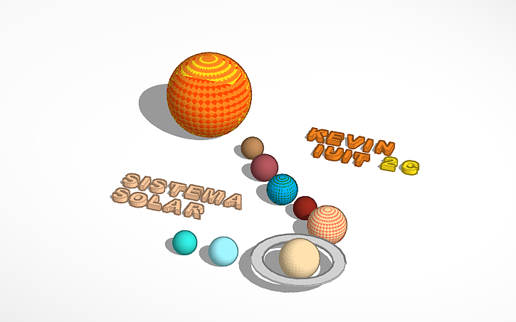 3D design Sistema Solar 3D-Kevin Emiliano Iuit | Tinkercad