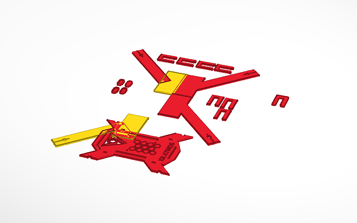 3D design Syma x5c drone acrylic frame - Tinkercad