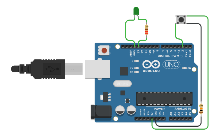 Circuit design Clase 4 Prueba 1 - Tinkercad