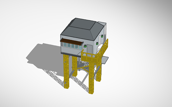 3D design Elevated Platform Structure - Tinkercad