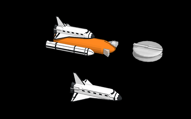 3D design Space Shuttle Automata(With phases and realistic flame ...