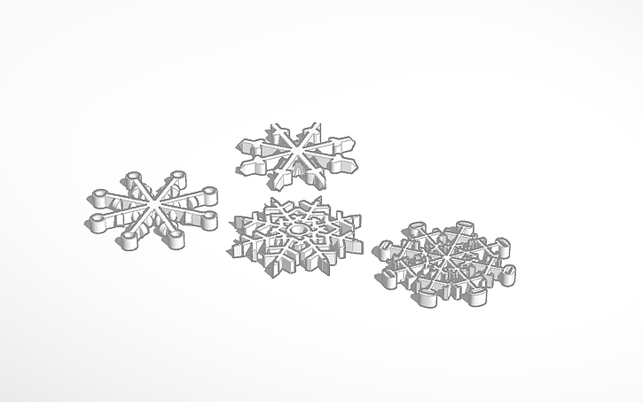 3D design Snowflakes - Tinkercad