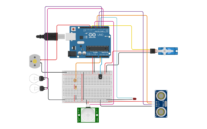 Circuit design Smart Home - Tinkercad