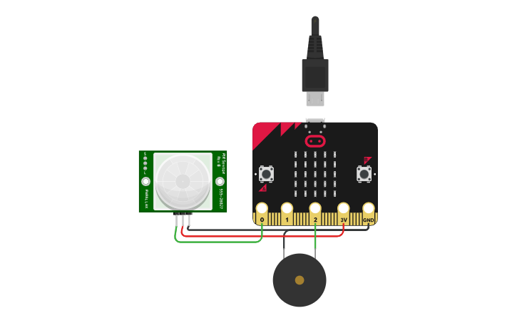 Circuit Design Alarm Tinkercad
