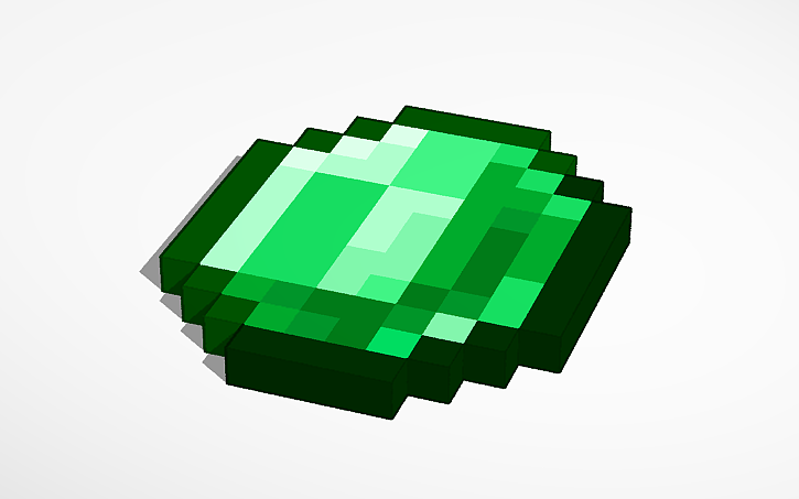 3D design Emerald Minecraft Minecraft Minecraft Minecraft Minecraft ...