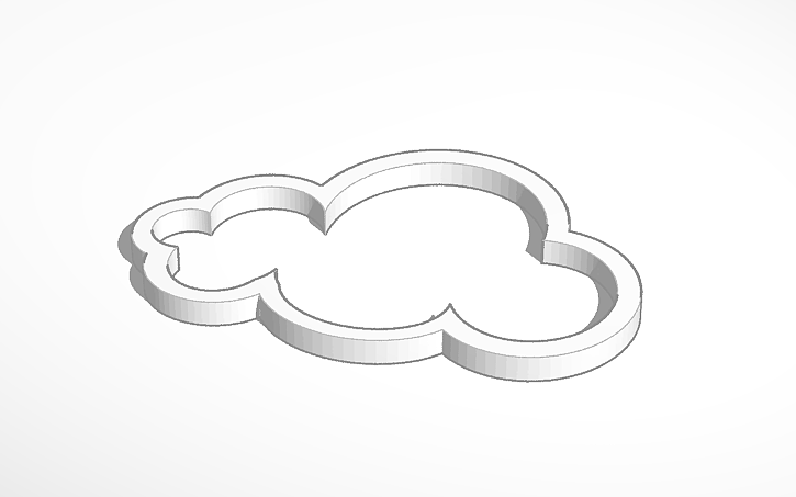 3D design Bodacious Cloud Shape Outline | Tinkercad