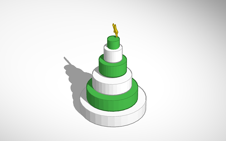 3D design Birthday Cake | Tinkercad