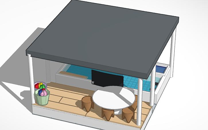 3D design Outdoor pool - Tinkercad