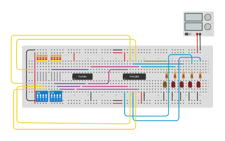 Circuit design Ejercicio 4 | Tinkercad
