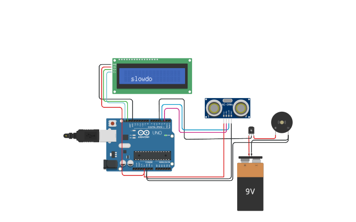Circuit Design Accident Alerting System Tinkercad