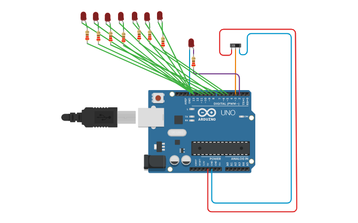 Circuit Design Arduino Aufgabe 2 Tinkercad