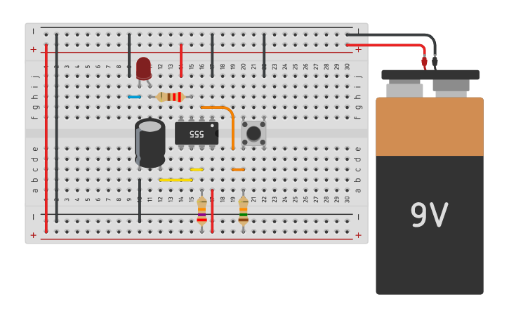Circuit Design 555 Timer Blinking Led Tinkercad