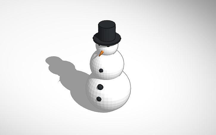3D design cad snowman | Tinkercad