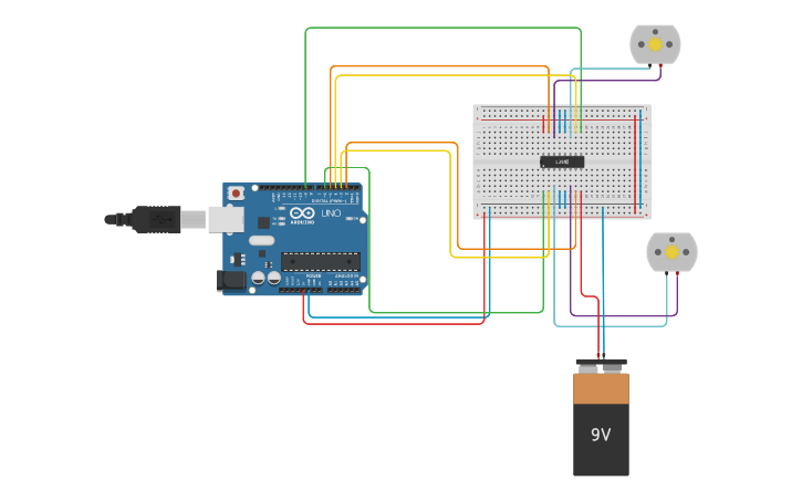 Circuit design ponte H (2M) | Tinkercad