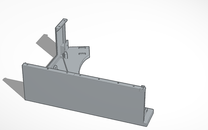 3D design Arcade Desktop Machine whole Panel right - Tinkercad