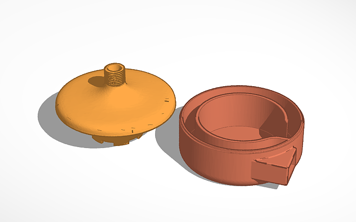 3D design compressor air filter - Tinkercad