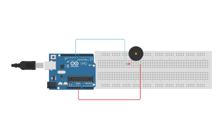 Circuit design Buzzer Musical | Tinkercad