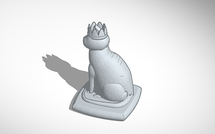 3D design Cat chess: King - Tinkercad