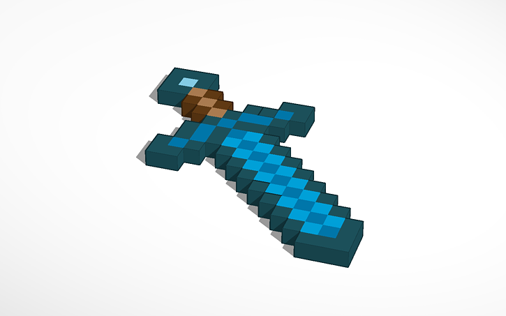 3D design Diamond Sword in Stone | Tinkercad