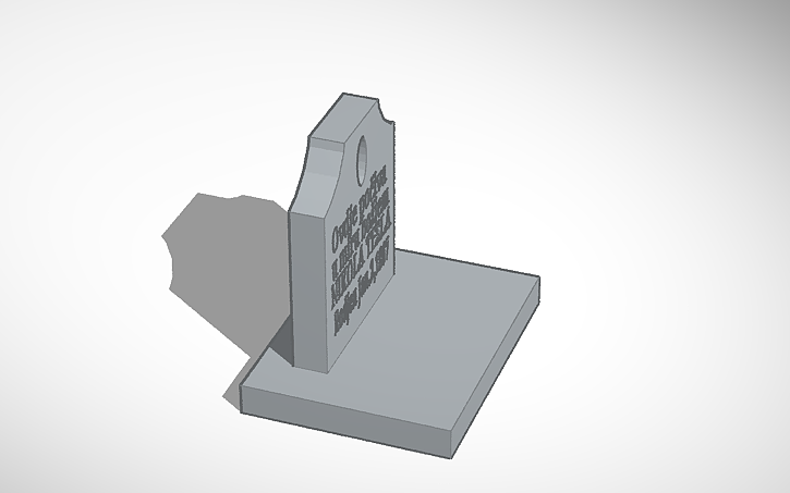 3D design Tesla grave - Tinkercad