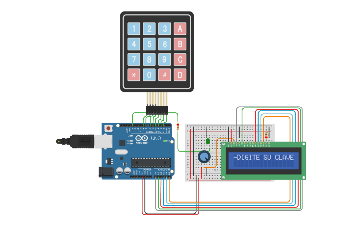 Circuit Design Cerradura Digital Con Clave Actividad Semana 6 Tinkercad