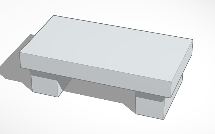 3D design concrete bench - Tinkercad