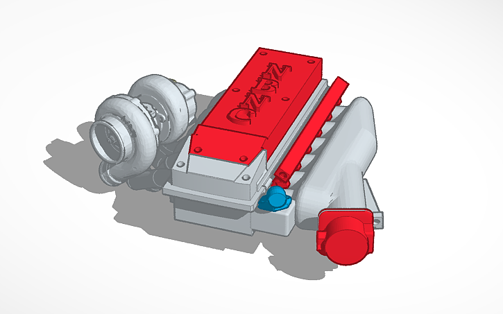 3D design Barra motor - Tinkercad