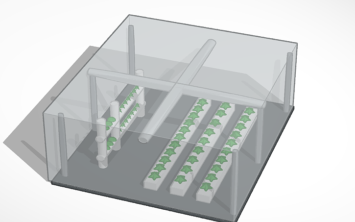 3D design Hydroponic - Tinkercad