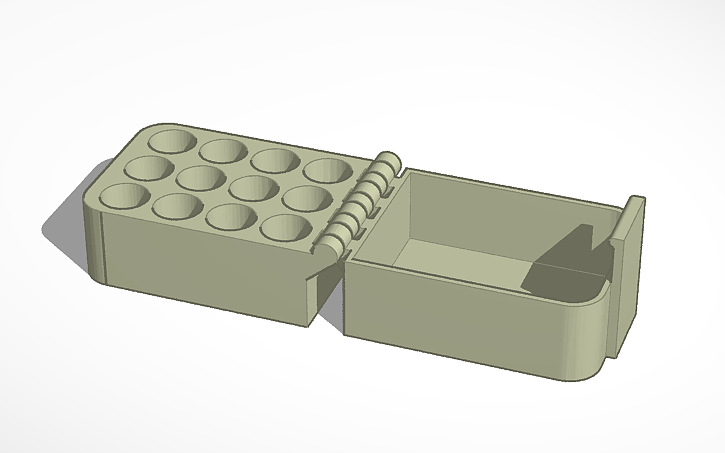 3D design 12 AA Hinged Battery Box | Tinkercad
