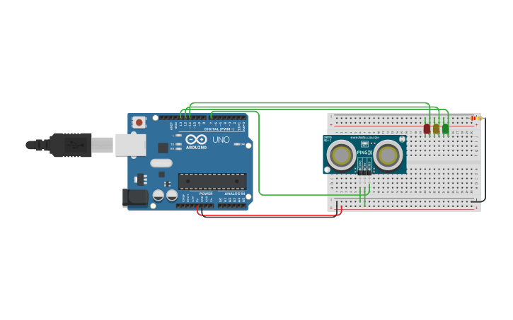 Circuit design sensor ping | Tinkercad