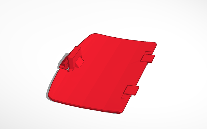 3D design Battery Cover - Tinkercad