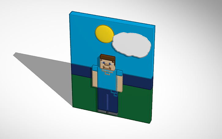3D design 2D персонаж | Tinkercad