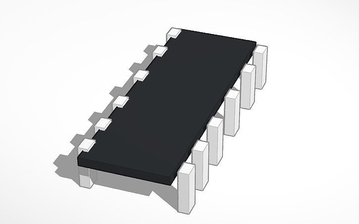 3D design Intergrated Circuit - Tinkercad