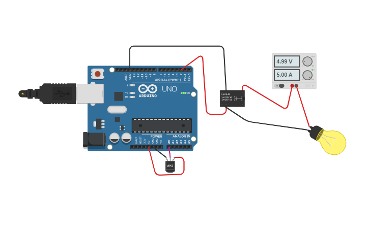 Circuit design ინკუპატორი - Tinkercad