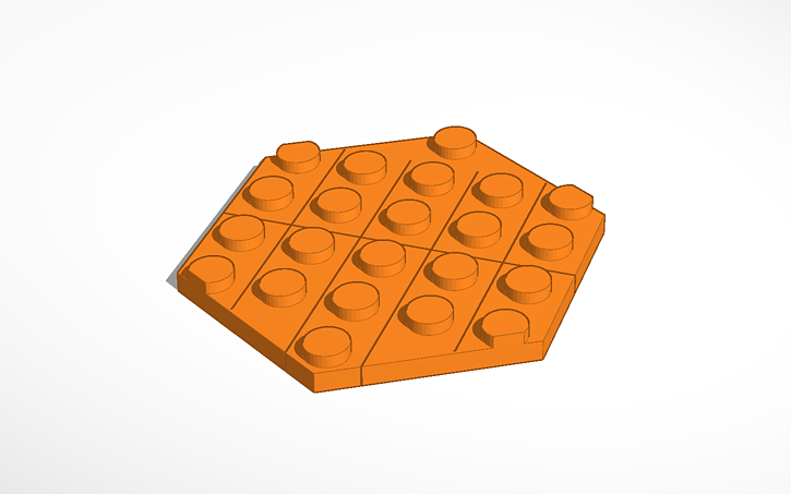3D design Copy of #Lego Hexagon | Tinkercad
