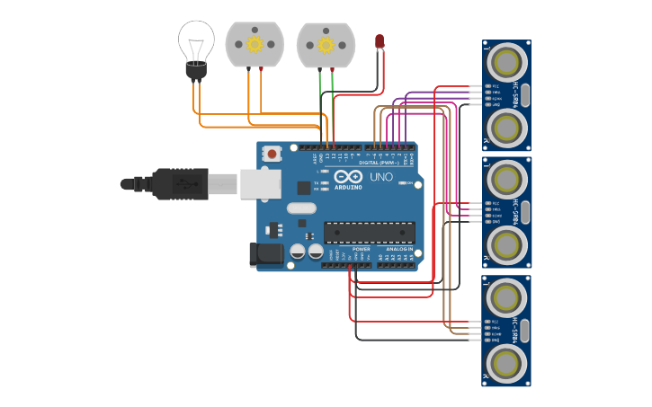 Circuit Design Mobile Robot Tinkercad