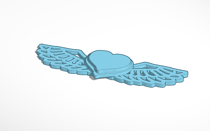 3D design Angel wings - Tinkercad