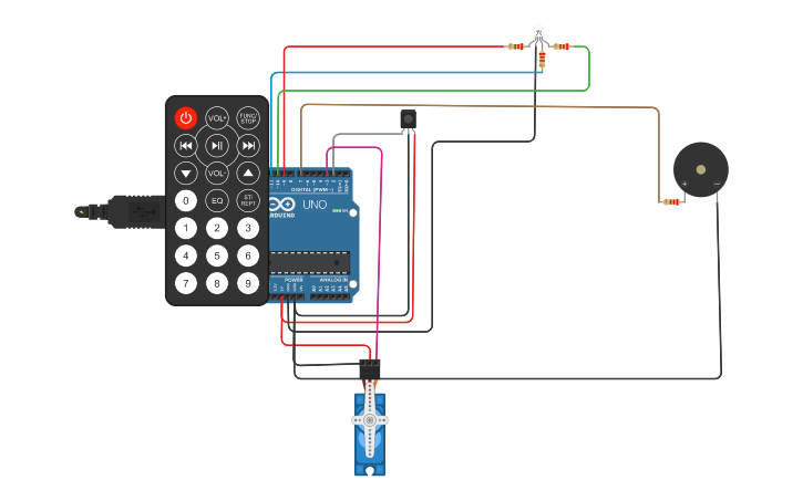 Circuit design IR Remote Control - Tinkercad